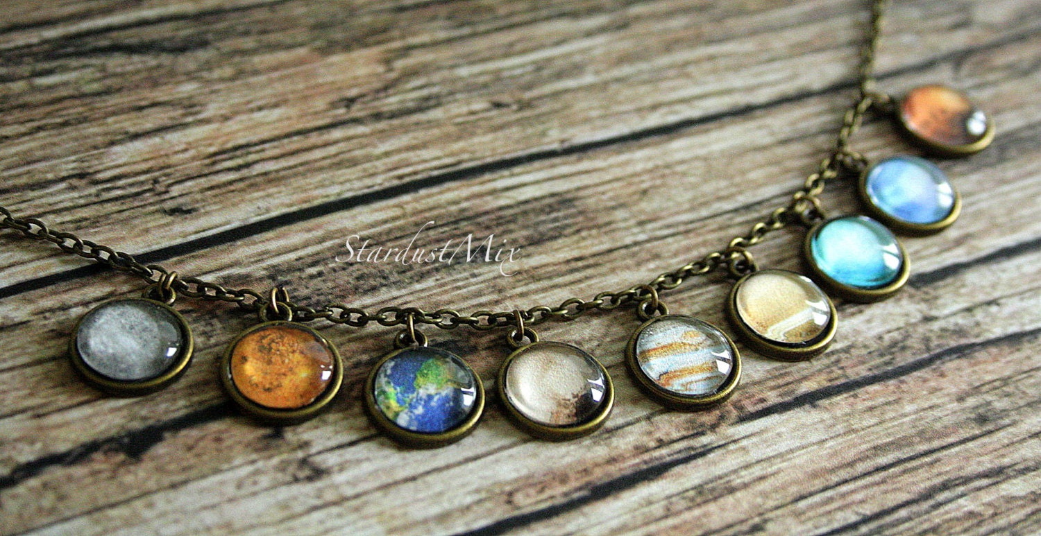 Necklace Vintage Boho Style Chain the Solar System Planets Boho ...