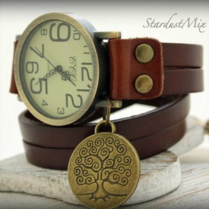 Watches for Women/womens Watch/leather Strap Watch/tree of Life/gift ...