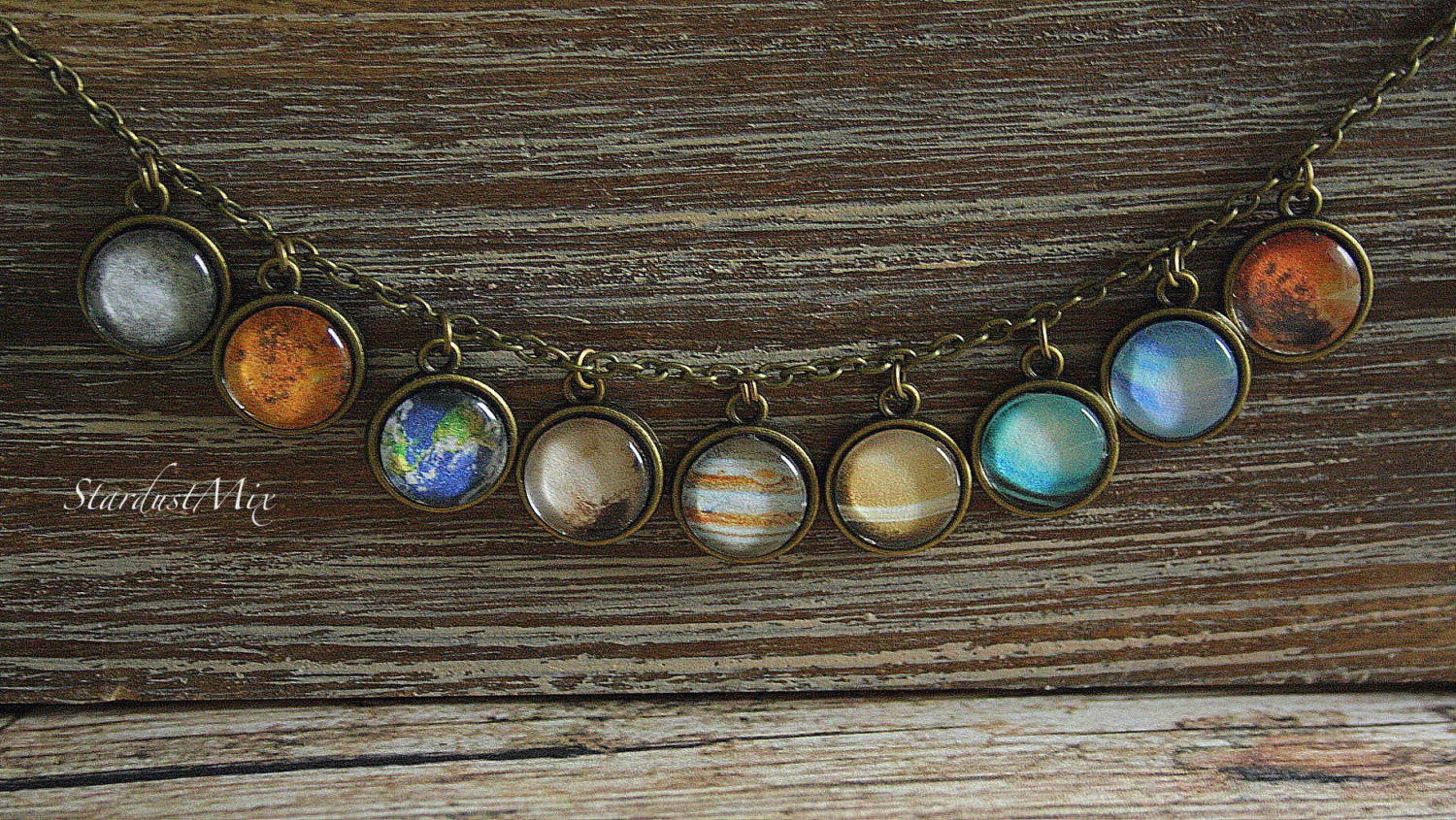 Necklace Vintage Boho Style Chain the Solar System Planets Boho ...