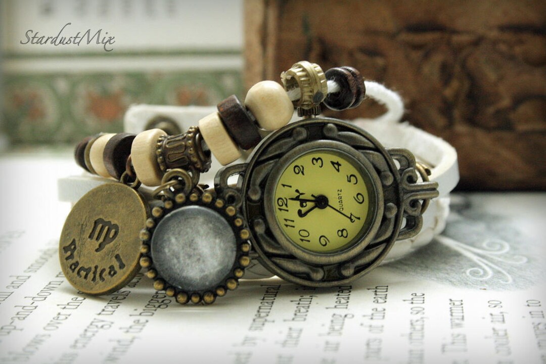 Women Watch With Virgo Zodiac Sign Charm and Ruling Planet Mercury ...