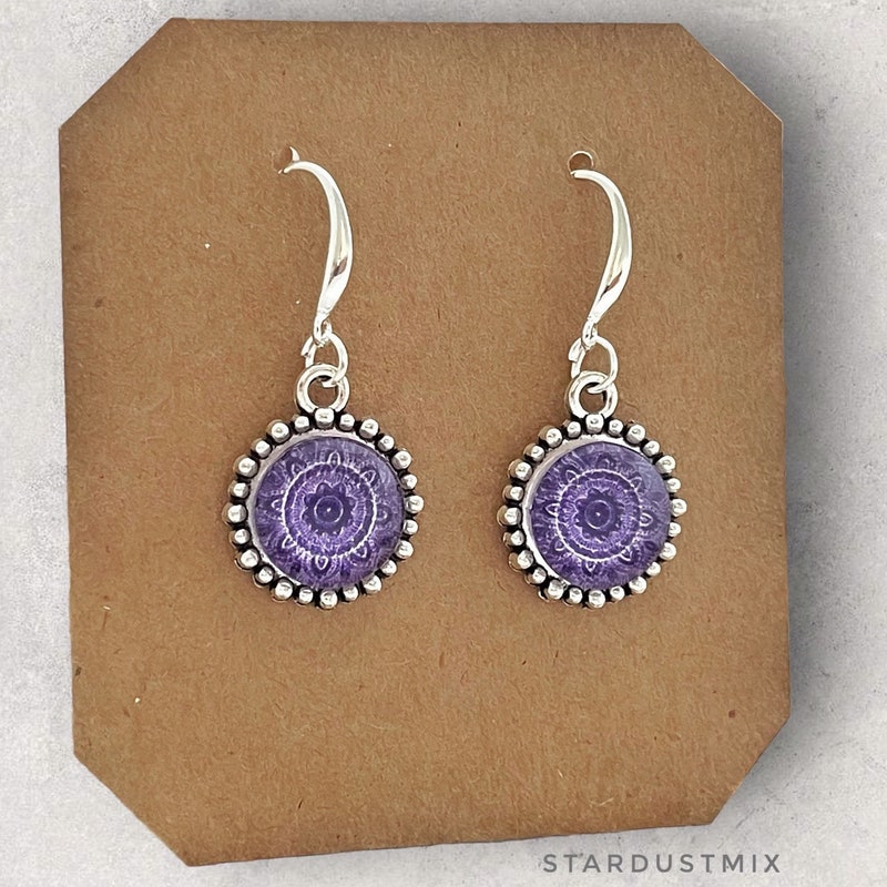 Purple Earrings - Etsy