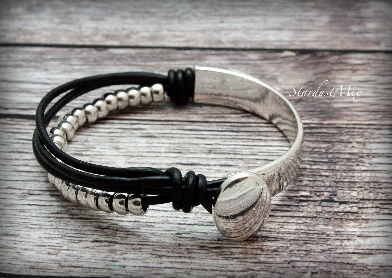 Bracelet Leather Boho jewelry handmade jewelry beaded bracelet | Etsy