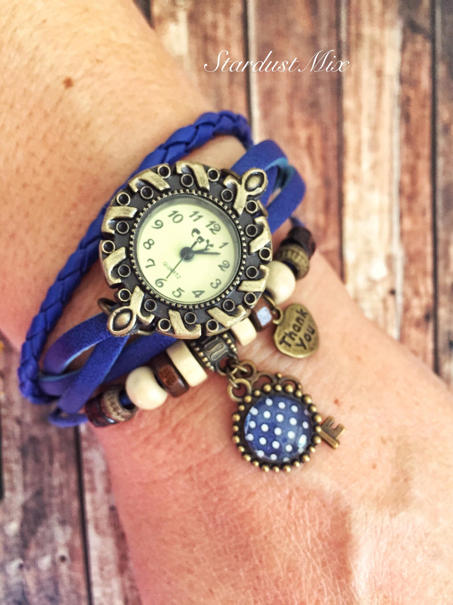 Women Watch Ladies Watch Leather Blue Bracelet With a Blue - Etsy