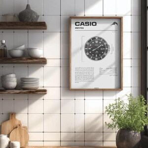 MDV106 Casio Duro Art Print – Modern Watch Poster, Vintage Home Decor ...