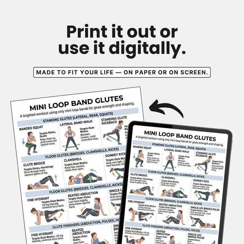 Glute Exercises, Glute Workout, Band Workout, Leg Day Exercises, Lower ...