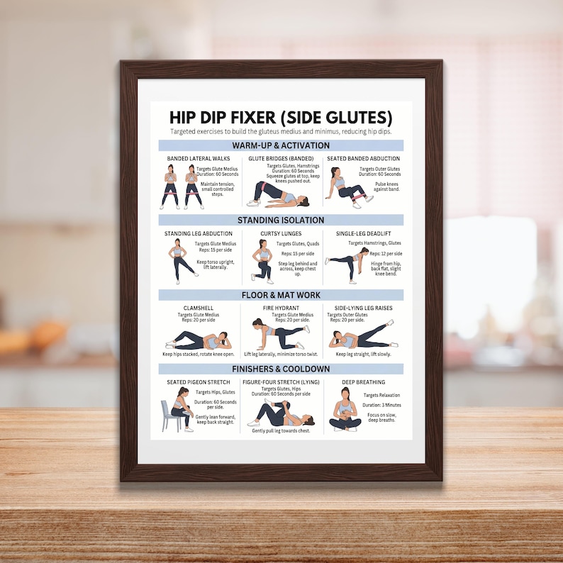 Hip Dip Fixer, Side Glute Exercises, Glute Workout, Band Workout, Leg ...