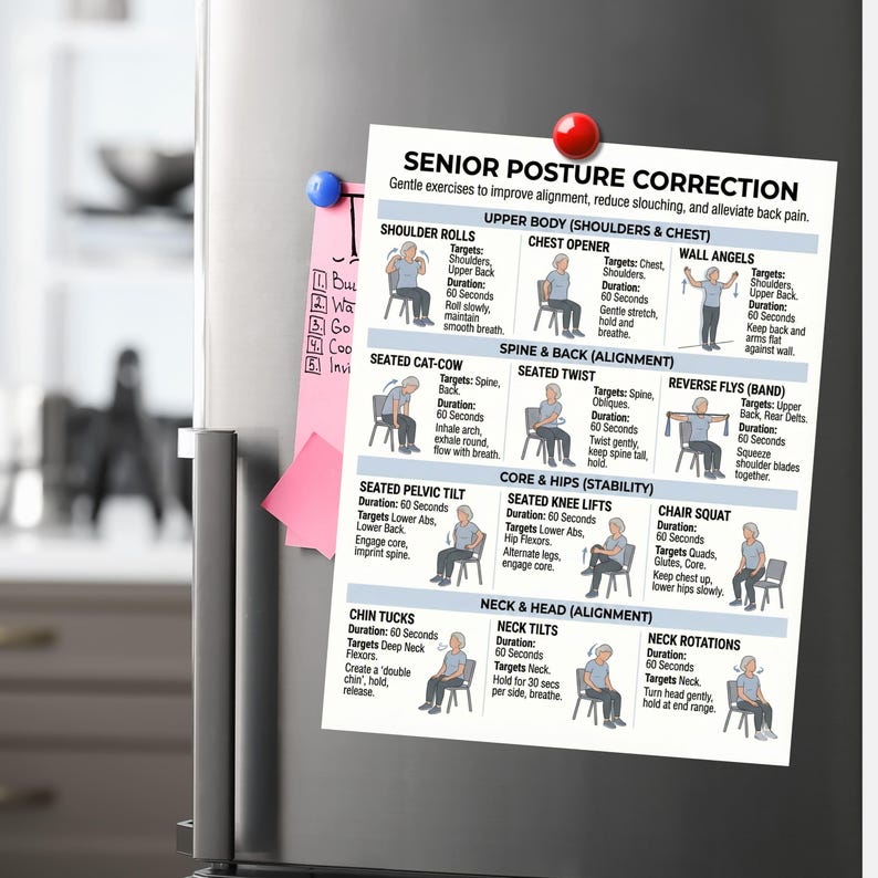 Senior Posture Exercises, Elderly Exercises, Chair Exercises, Senior ...