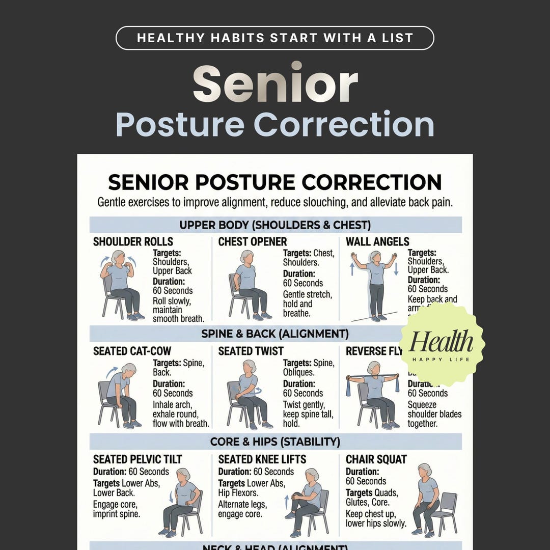 Senior Posture Exercises, Elderly Exercises, Chair Exercises, Senior ...