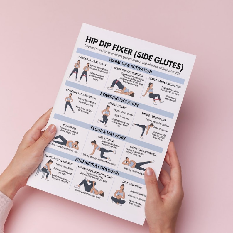 Hip Dip Fixer, Side Glute Exercises, Glute Workout, Band Workout, Leg ...