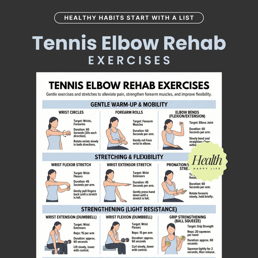 Tennis Elbow Rehab Exercises, Pickleball Elbow Relief, Outer Elbow Pain ...