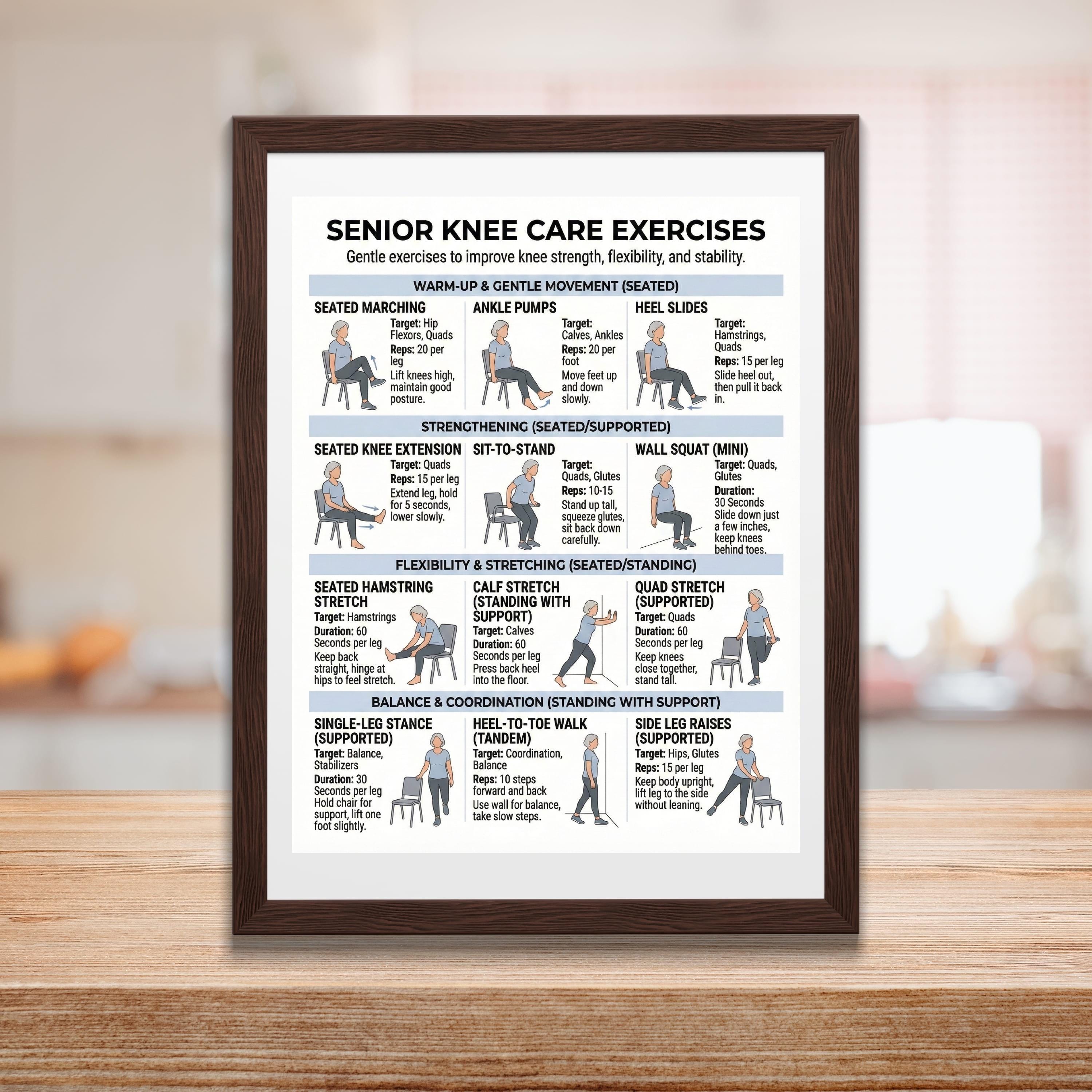 Knee Exercises for Seniors, Chair Exercises for Seniors, Exercise ...