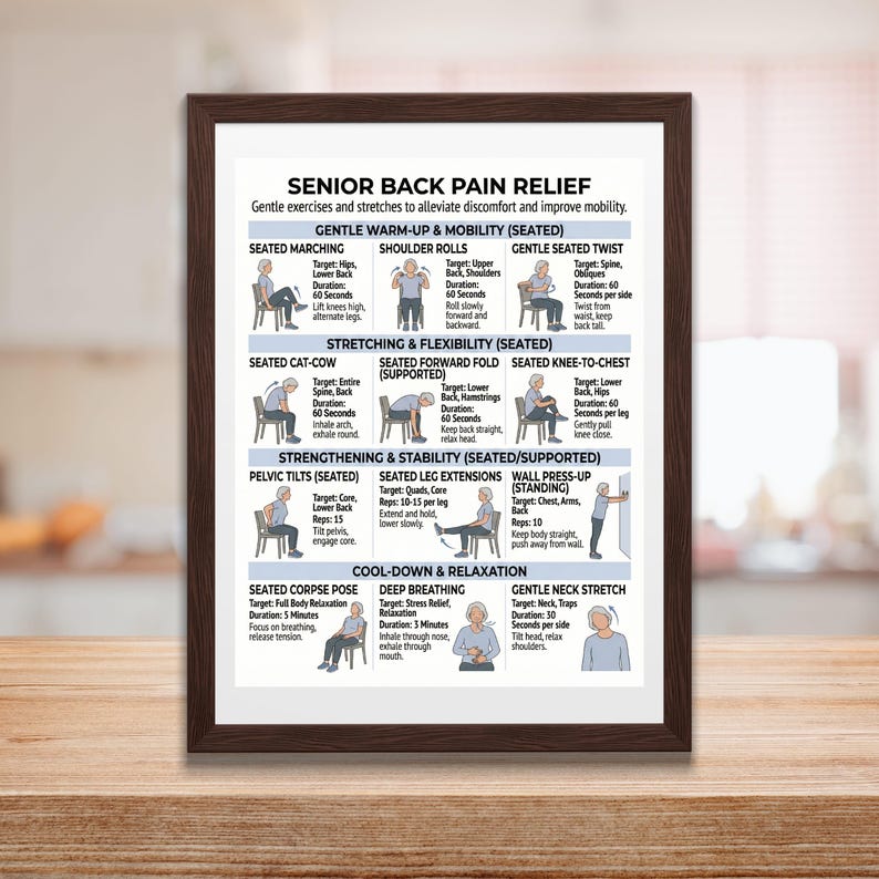 Back Pain Relief Exercises for Seniors, Senior Workout Routines, Lower ...
