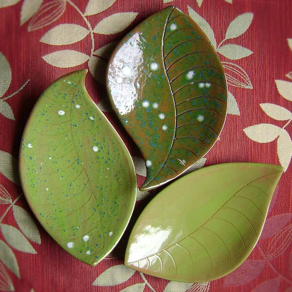Ceramic Leaf Dish - Etsy