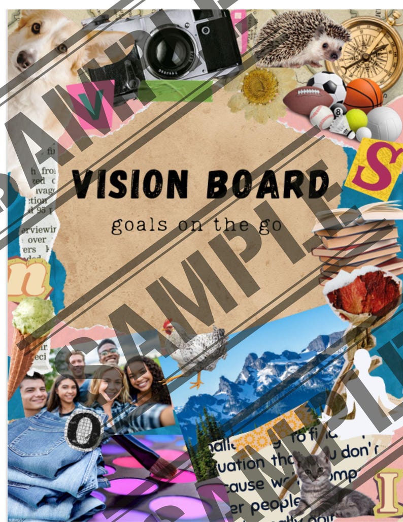 Printable Monthly Vision Board for Kids | Goal Planner | Growth Mindset ...