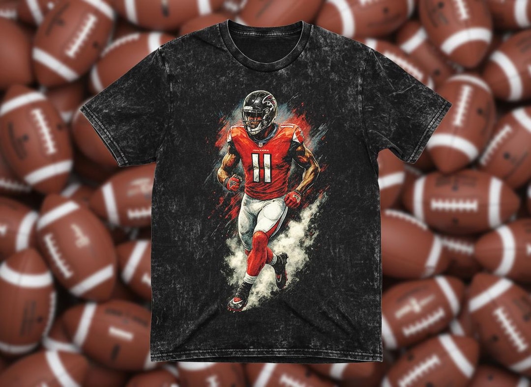 Vintage Julio Jones Football Stone Washed Acid Fan Shirt: 90s Style ...