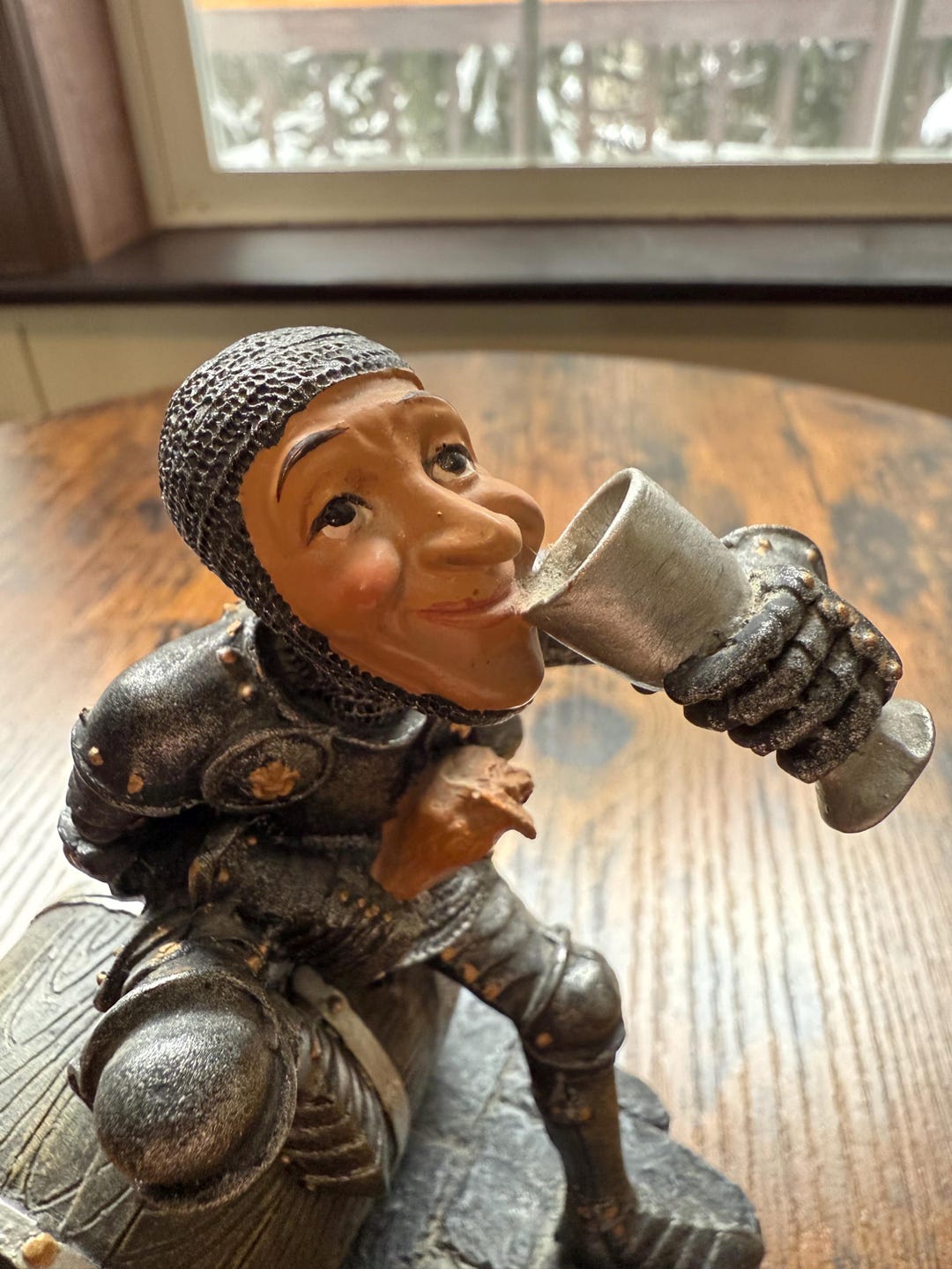 SALE Medieval Knight Wearing Armor and Sitting on A Barrel With His ...