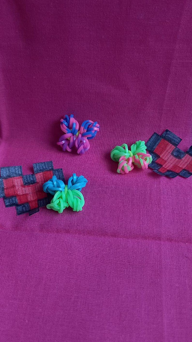 Rainbow Loom Butterfly – Handmade Rubber Band Charm, Friendship Gift ...