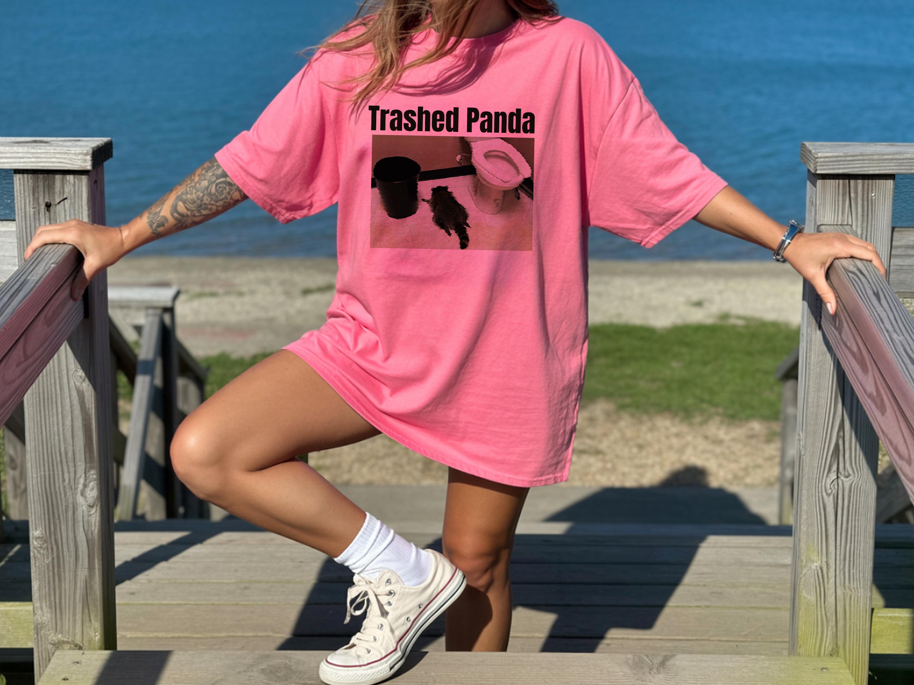 Trashed Panda, Funny Drunk Racoon T-shirt, Comfort Colors - Etsy
