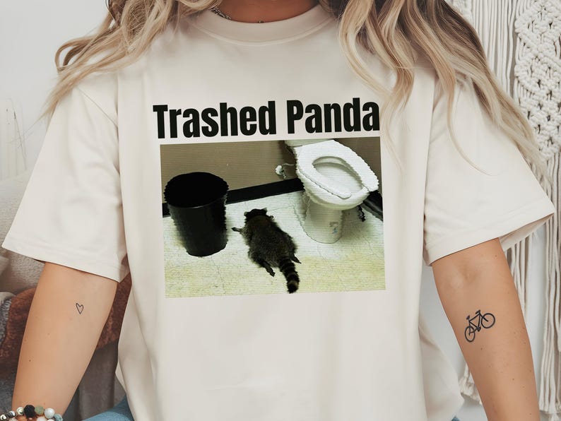 Trashed Panda, Funny Drunk Racoon T-shirt, Comfort Colors - Etsy