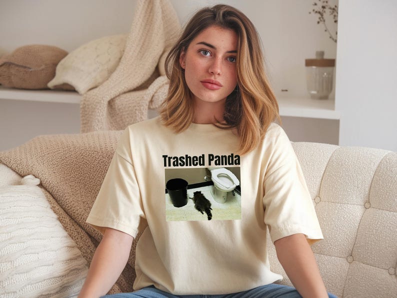 Trashed Panda, Funny Drunk Racoon T-shirt, Comfort Colors - Etsy