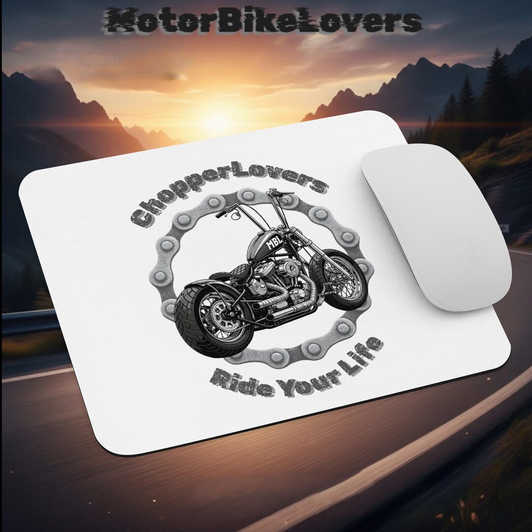 Chopper Lovers Mouse Pad | Motorcycle Biker Gadgets | Motorbikelovers ...