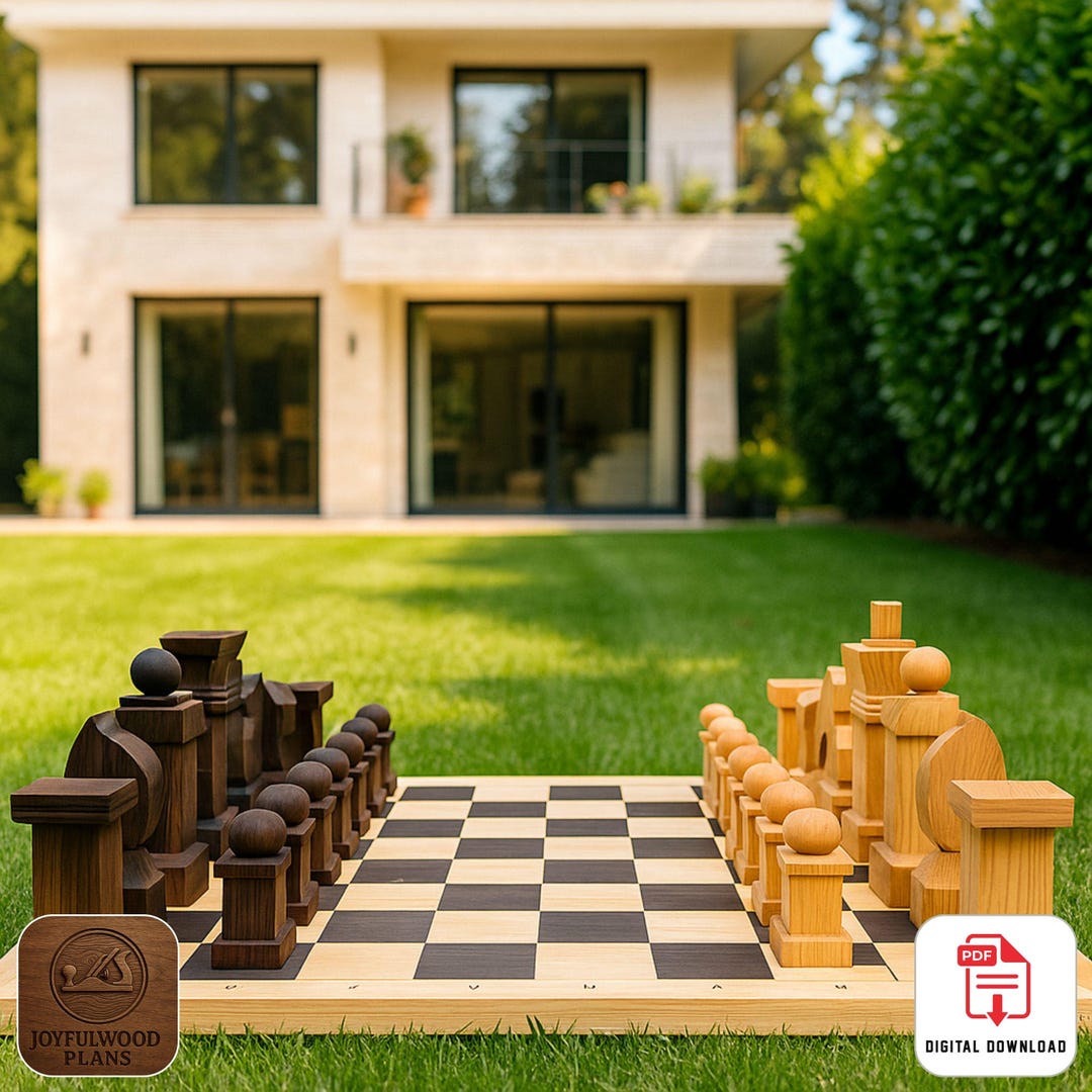 Giant Outdoor Chess Set Plan, DIY Wooden Chess PDF - Etsy UK