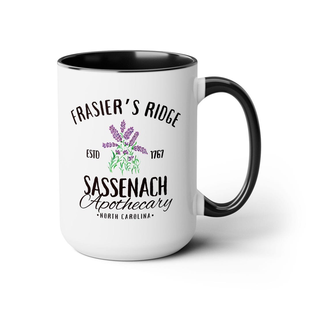 Sassenach Apothecary Coffee Mug Colored Handle 15oz - Etsy
