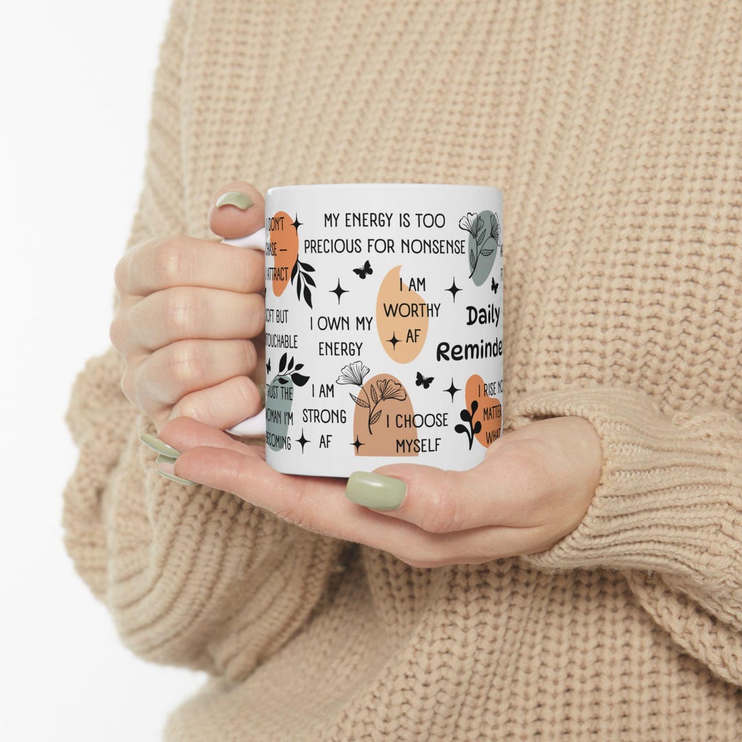 Daily Reminders Mug | Self Love Mug | Daily Affirmations Mug | Mental ...