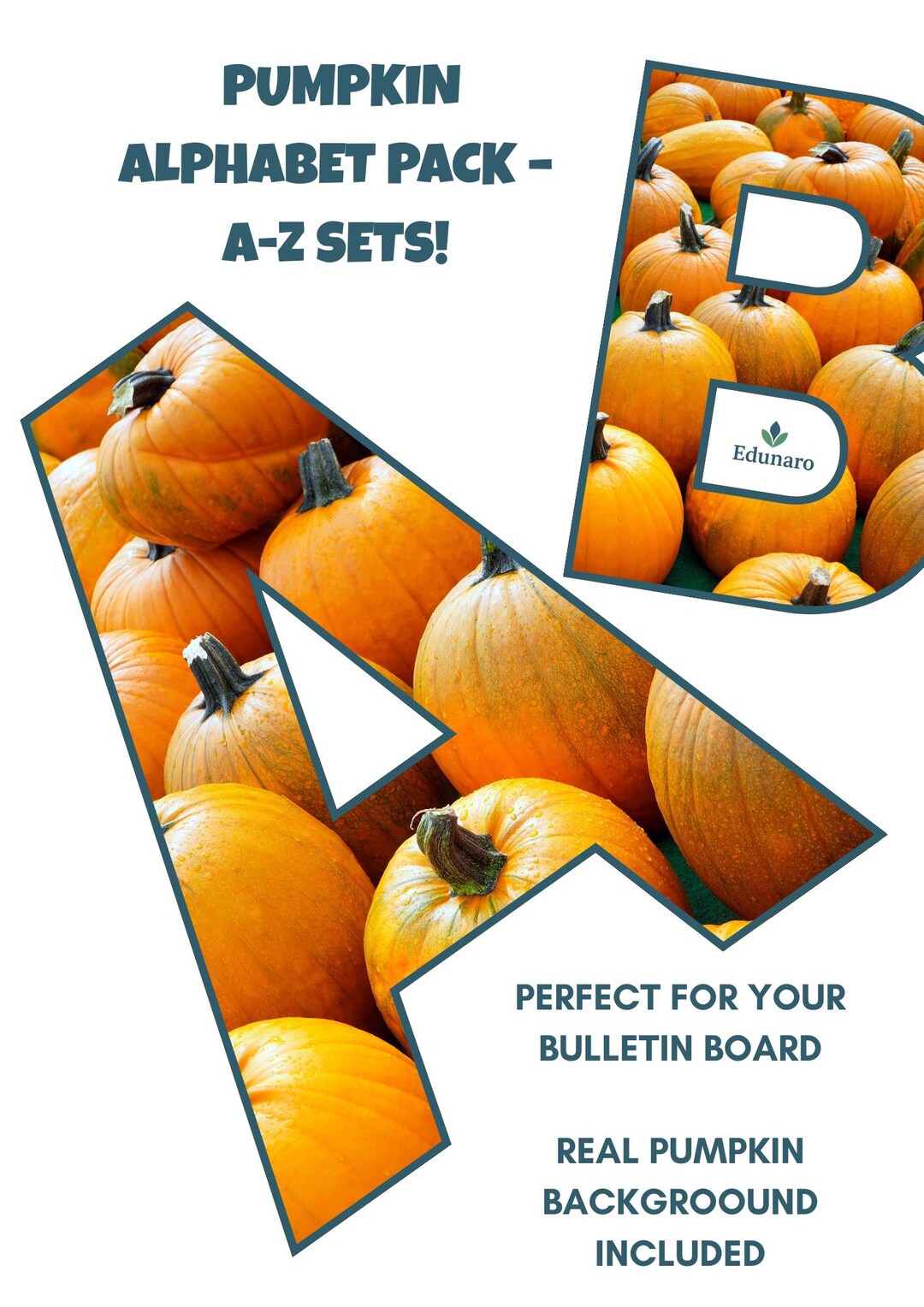 Pumpkin Alphabet Letters Printable: Fall Classroom Decor (digital ...