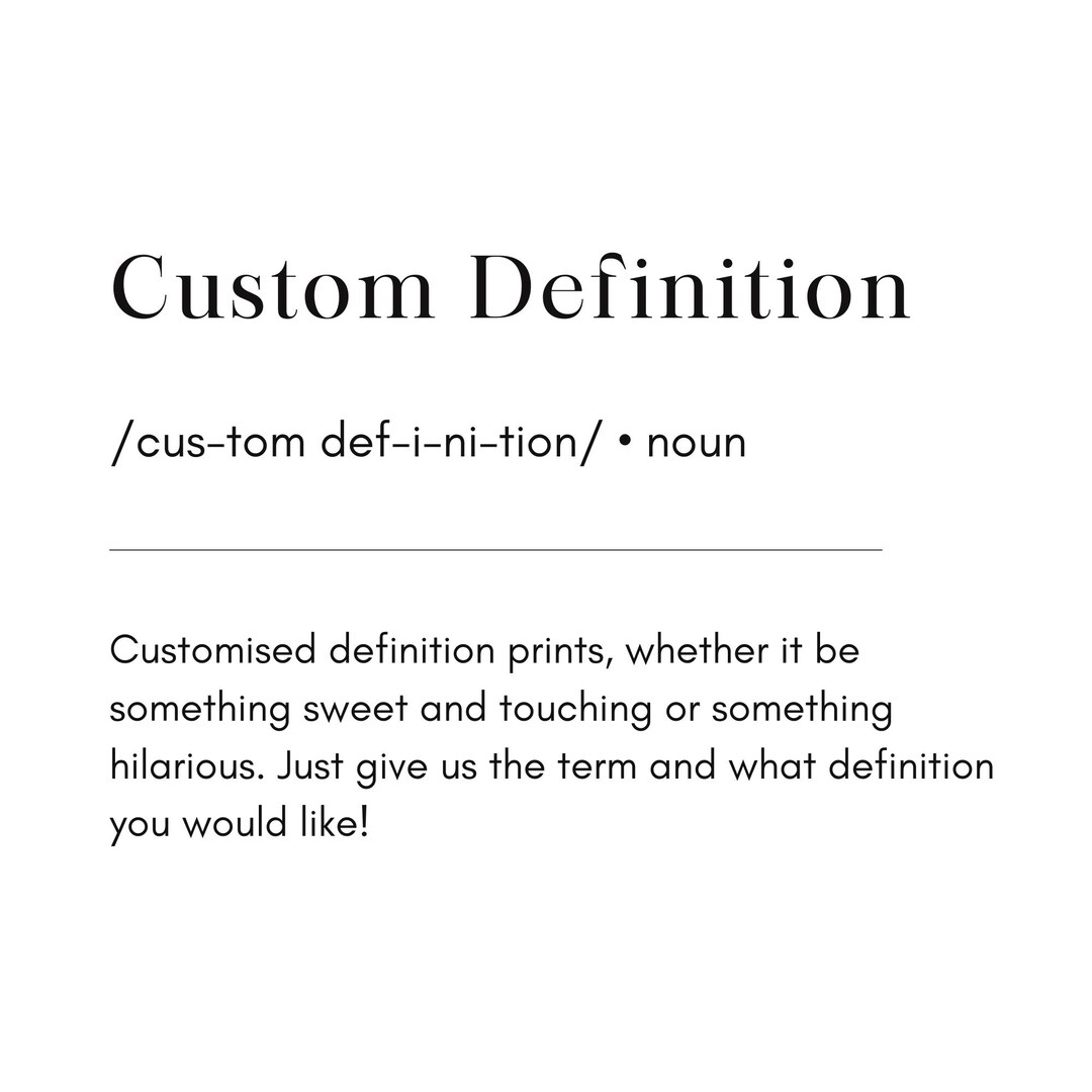 Custom Definition Poster - Definition Print - Wall Art - Wanddeko ...