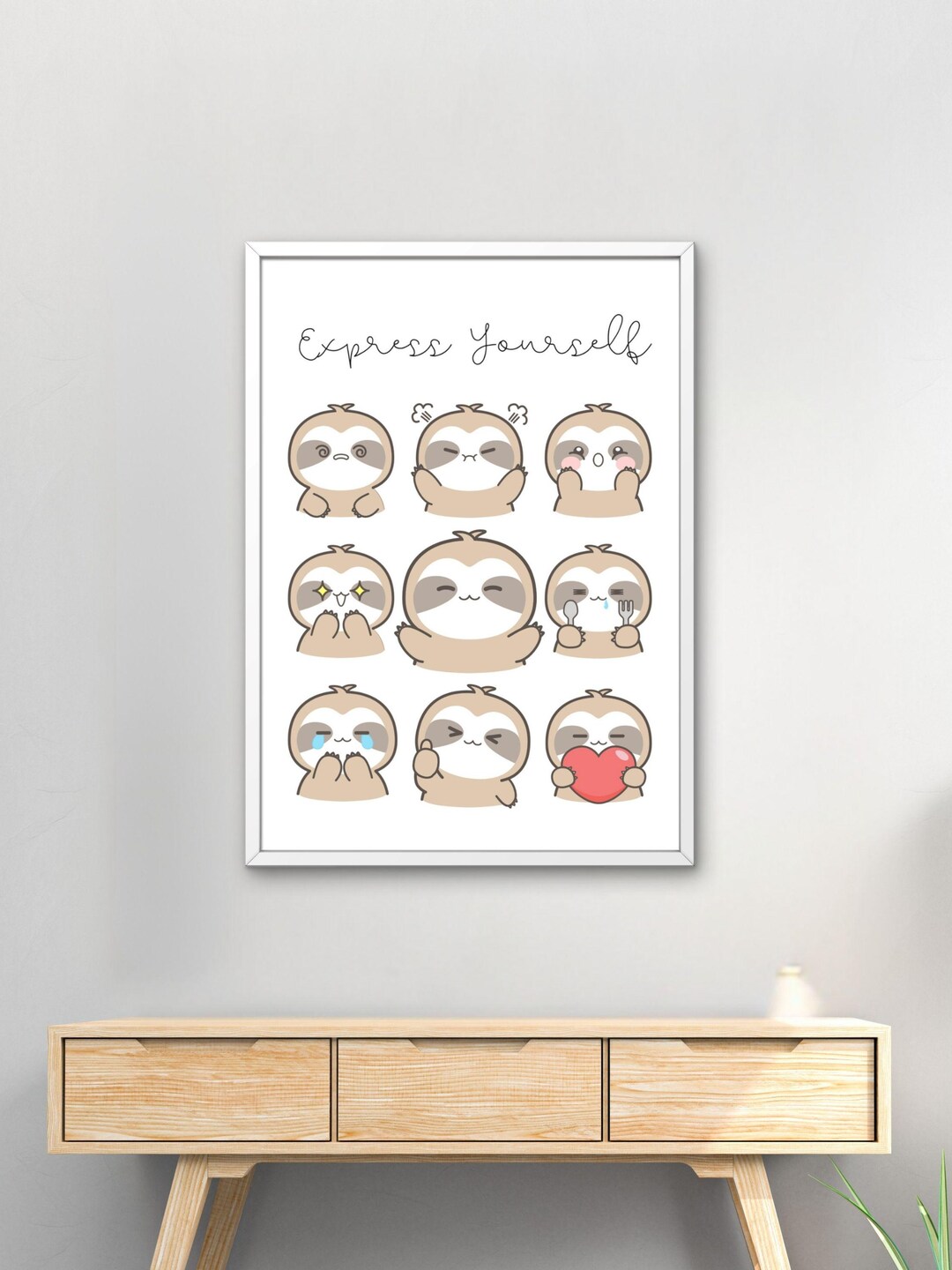Sloth Emotions Poster: Kids Classroom Nursery Decor (digital Download ...