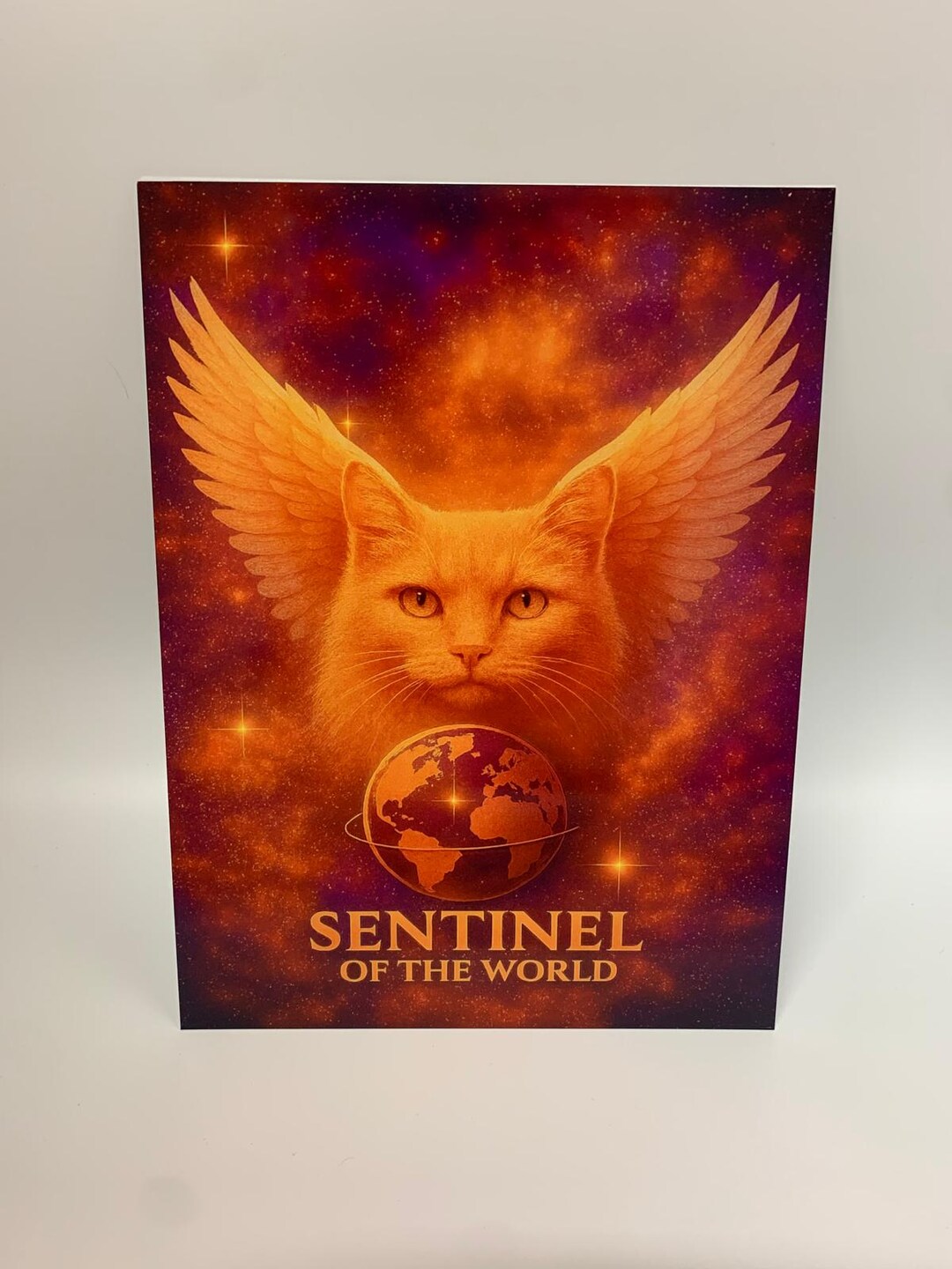 Aluminum Sign "sentinel of the World" – Mystical Cat in Space Design ...