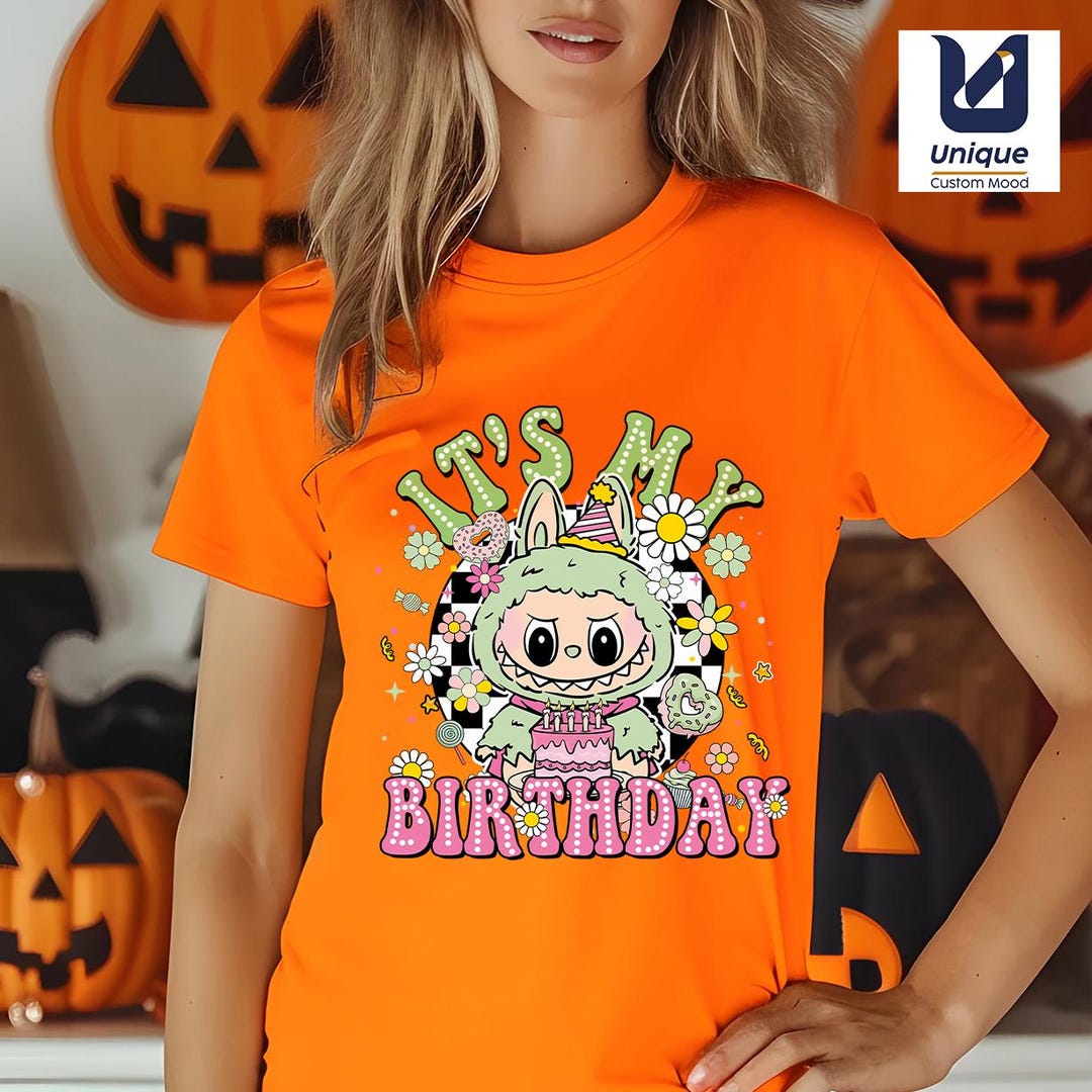 It's My Birthday Funny Green Blob T‑shirt – Quirky Cartoon Blob Graphic ...