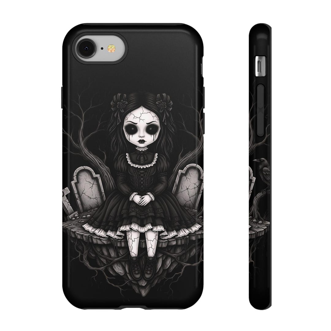 Goth Girl Phone Case, Dark Aesthetic iPhone Case, Emo Smartphone Cover ...