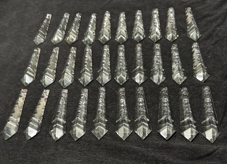 Antique French Crystal Spear Drop Prism, Sun-catcher Chandelier Drop ...