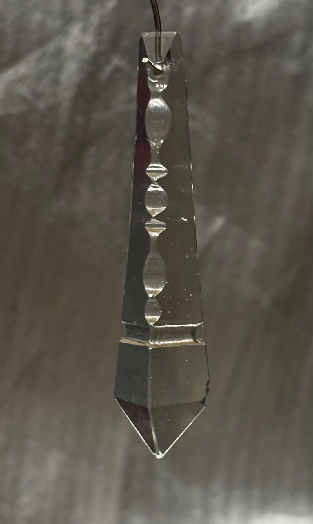 Antique French Crystal Spear Drop Prism, Sun-catcher Chandelier Drop ...