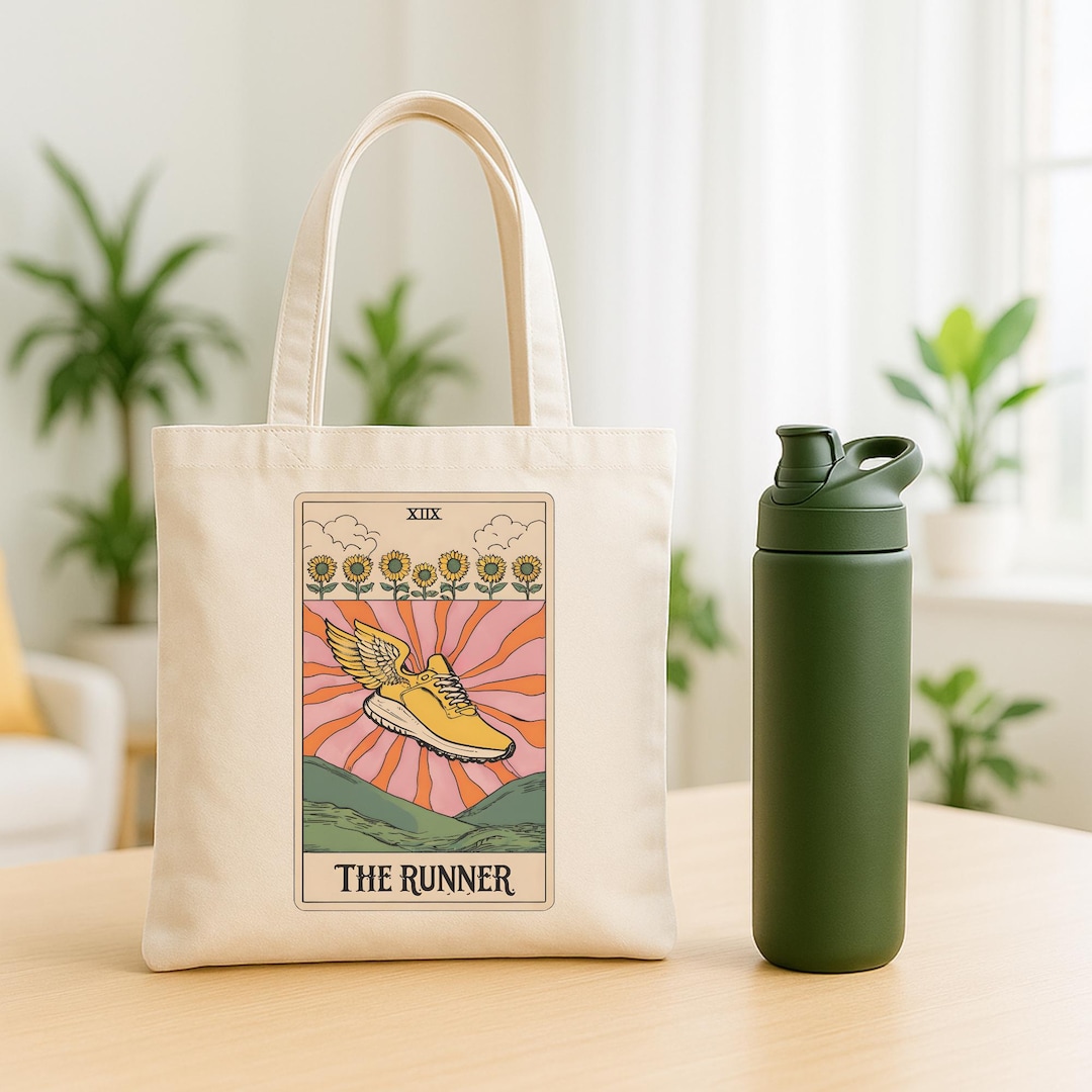 Tote Bag for Runners | Marathon Gift Idea, "the Runner" Vintage Retro ...