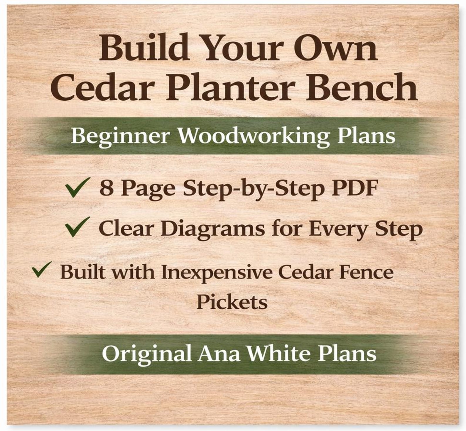 DIY Planter Bench Plans – Cedar Fence Picket Outdoor Bench With Planter ...