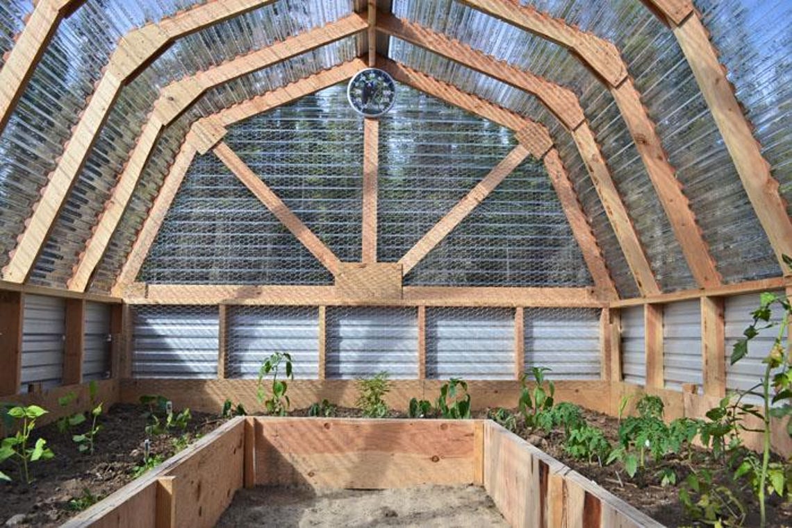 Premium Barn Style Greenhouse Plans PDF | DIY Backyard Garden Build ...