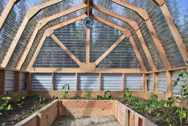 Premium Barn Style Greenhouse Plans PDF | DIY Backyard Garden Build ...