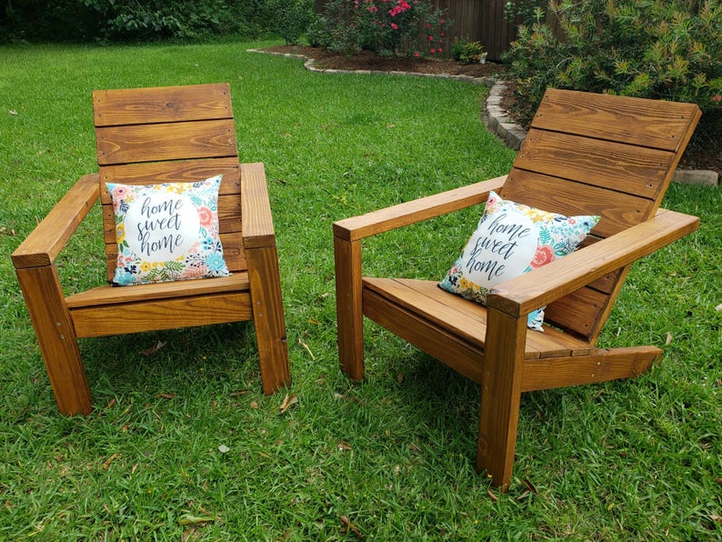 Modern Adirondack Chair Pdf Plans Instant Download Diagrams - Etsy
