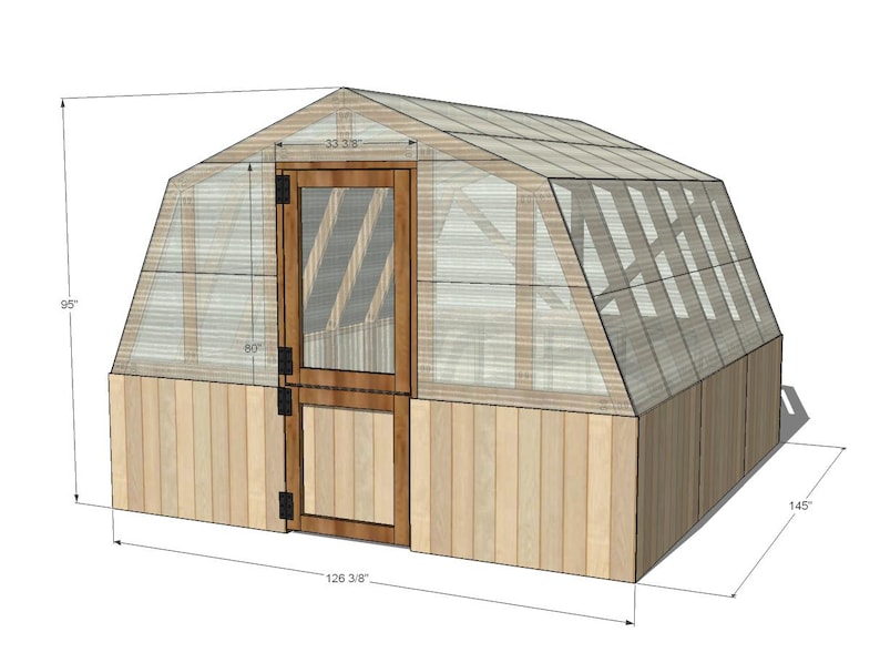 Premium Barn Style Greenhouse Plans PDF | DIY Backyard Garden Build ...