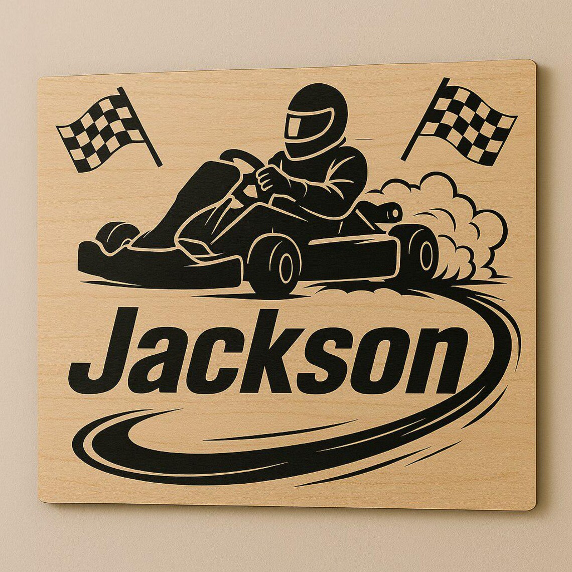 Personalized Drift Car Garage Sign – Custom Wooden Garage Wall Decor ...