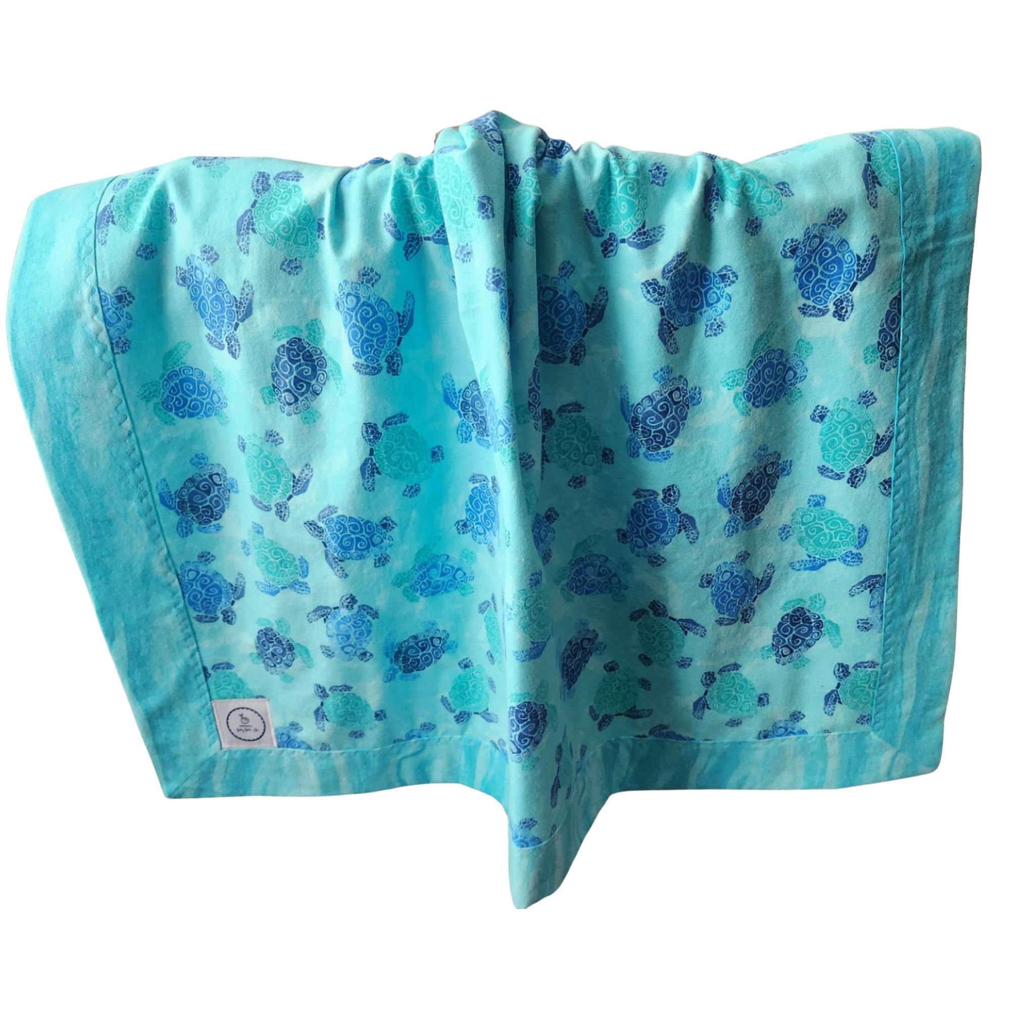 Swimming Sea Turtles Cotton Flannel Self Binding Double Sided - Etsy