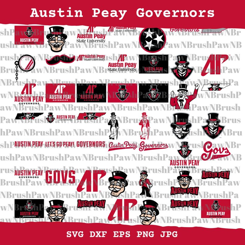 Governors SVG Bundle, Austin Peay Football, SVG Bundle, Cricut ...