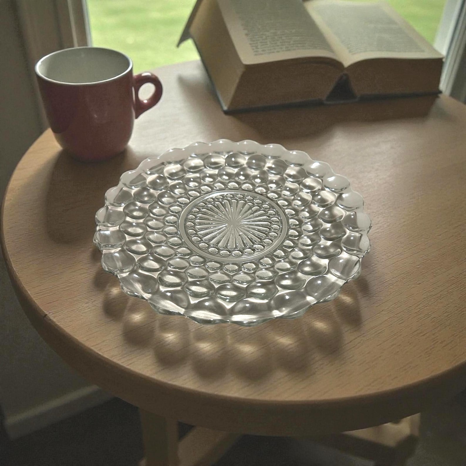 Vintage Anchor Hocking Clear Glass Bubble Pattern 9 1/2” Plate - Etsy
