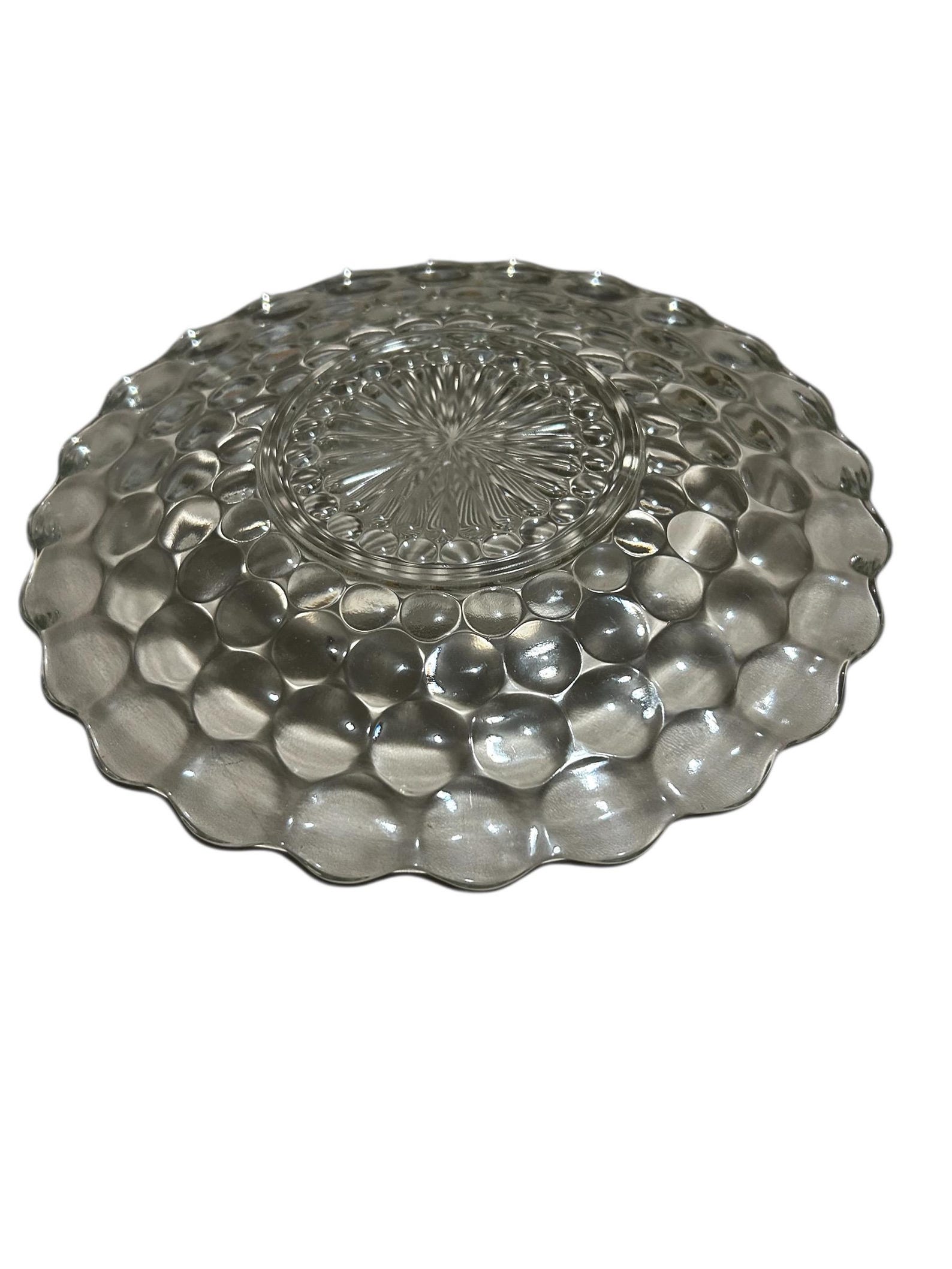 Vintage Anchor Hocking Clear Glass Bubble Pattern 9 1/2” Plate - Etsy