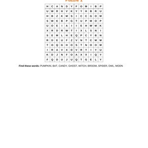 Halloween Word Search Puzzle Pack: 20 Printable Kids Activities (PDF ...