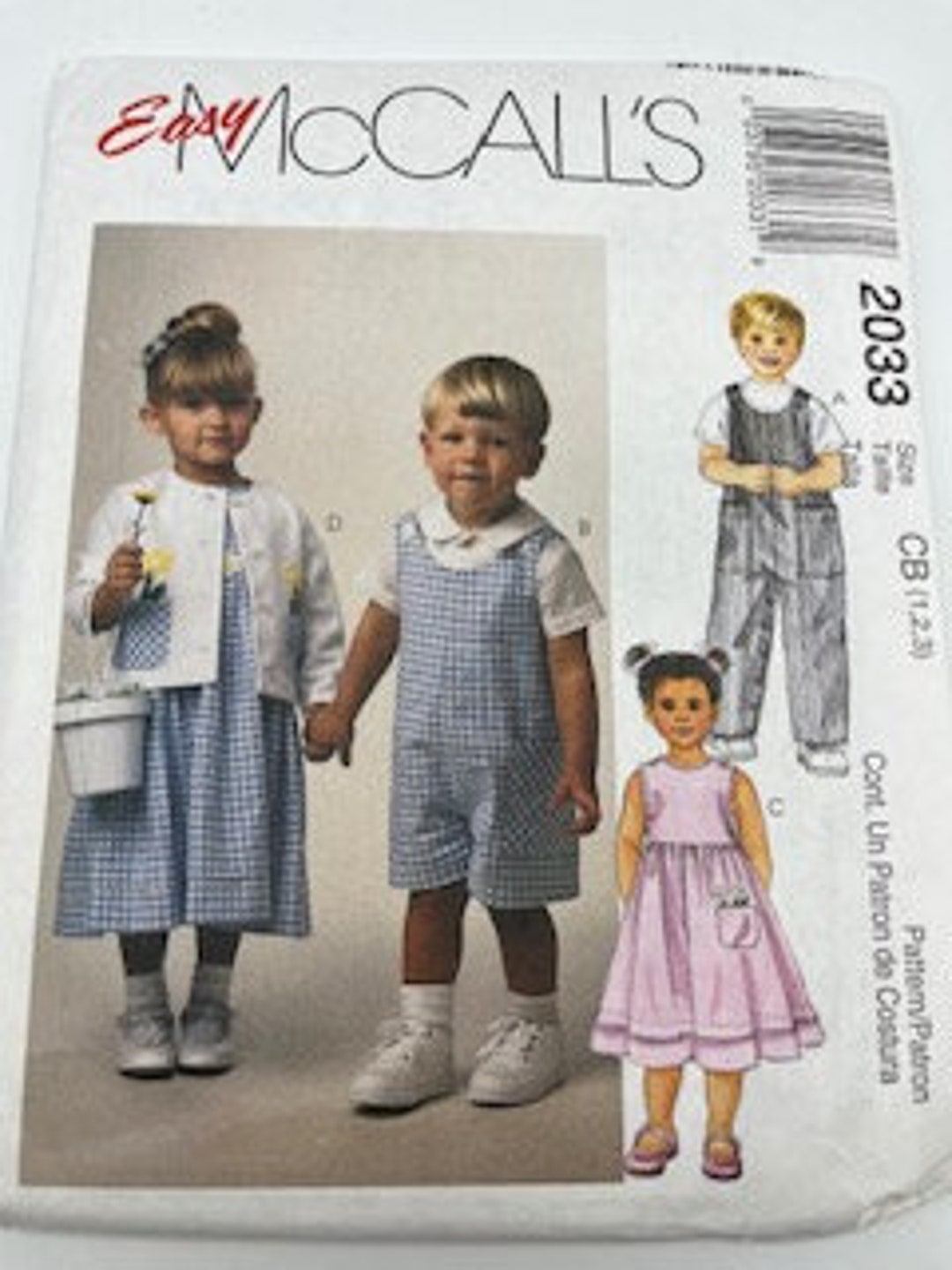 Mccall's Pattern 2033 toddler's Pattern - Etsy