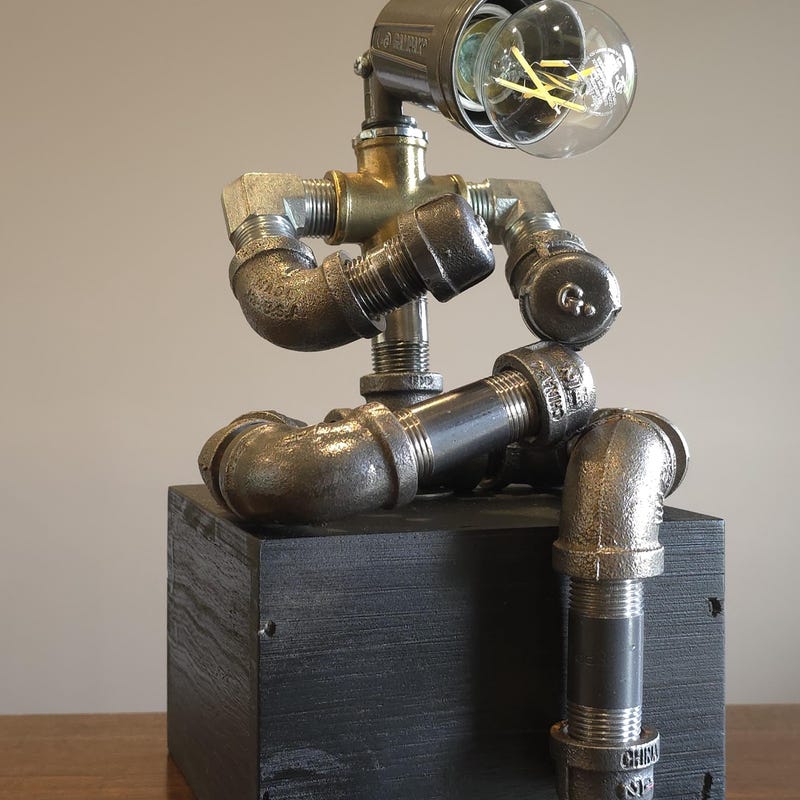 Robot Pipe Lamp - Etsy